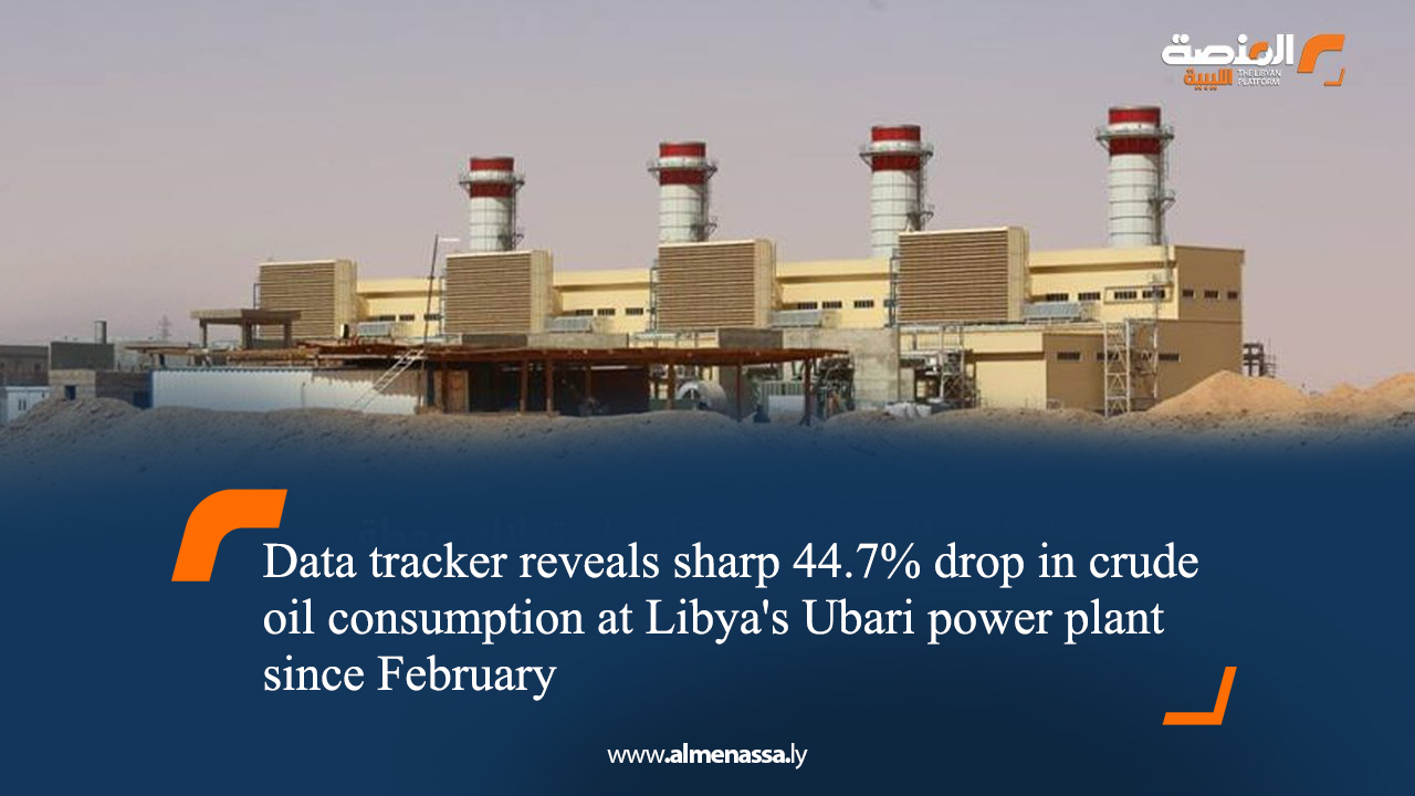 Data tracker reveals sharp 44.7% drop in crude oil consumption at Libya ...